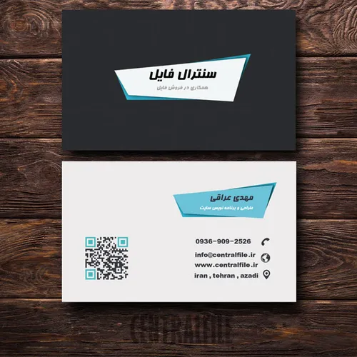 قالب کارت ویزیت لایه باز هنری و خلاقانه عکس ویسگون