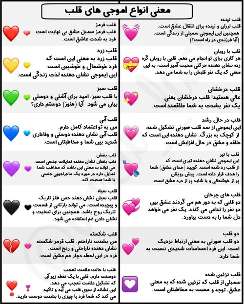 معنی قلب های رنگی عکس ویسگون