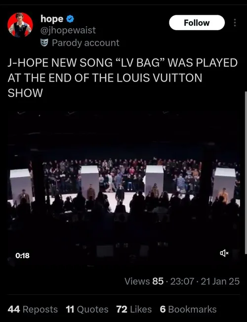 آهنگ جدید جی هوپ LV Bag فیت Don Toliver تو ایونت پلی شد - عکس ویسگون